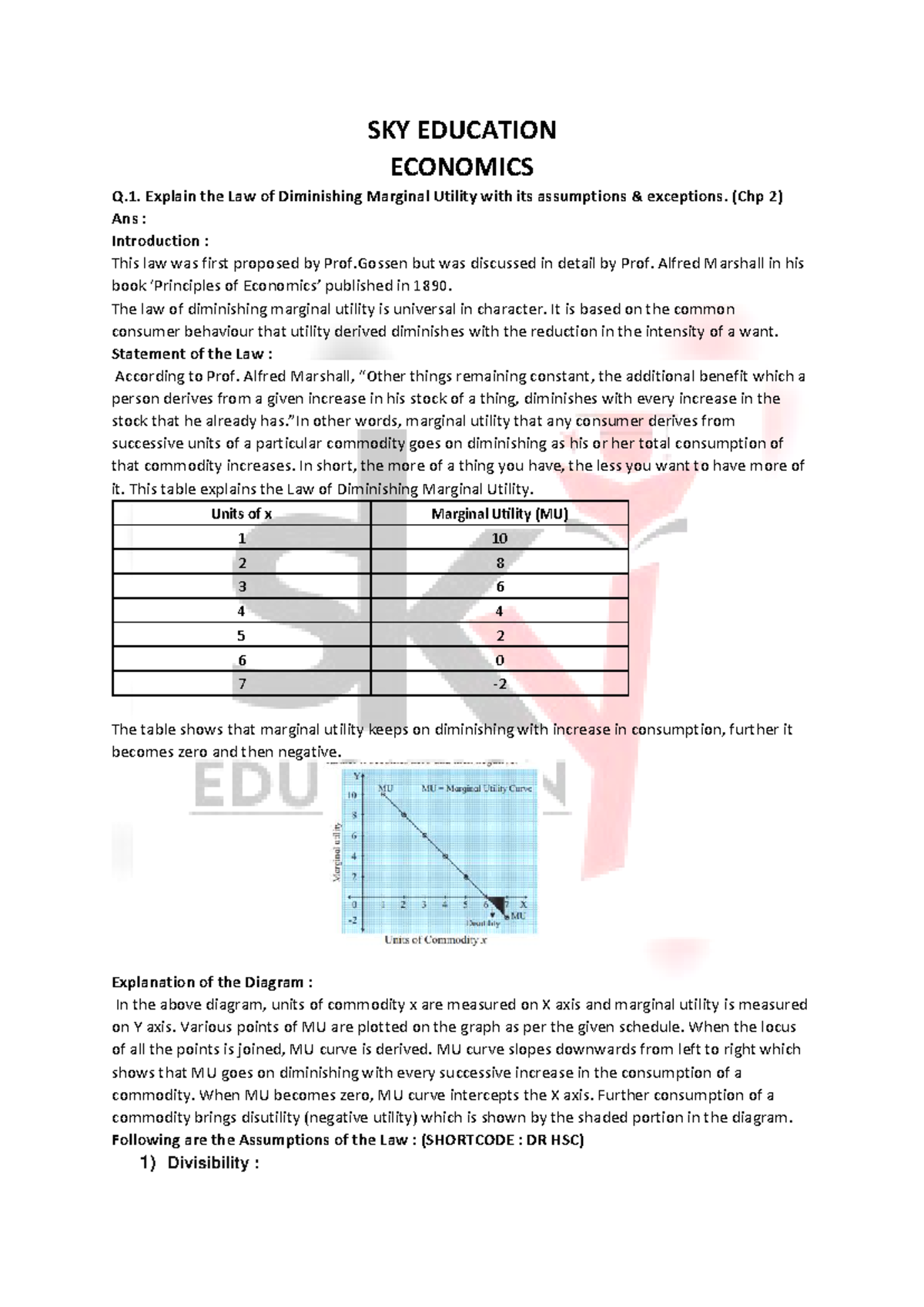 SKY EDUCATION ECONOMICS: Laws of Demand & Supply (Chp 2 & 4) - Studocu
