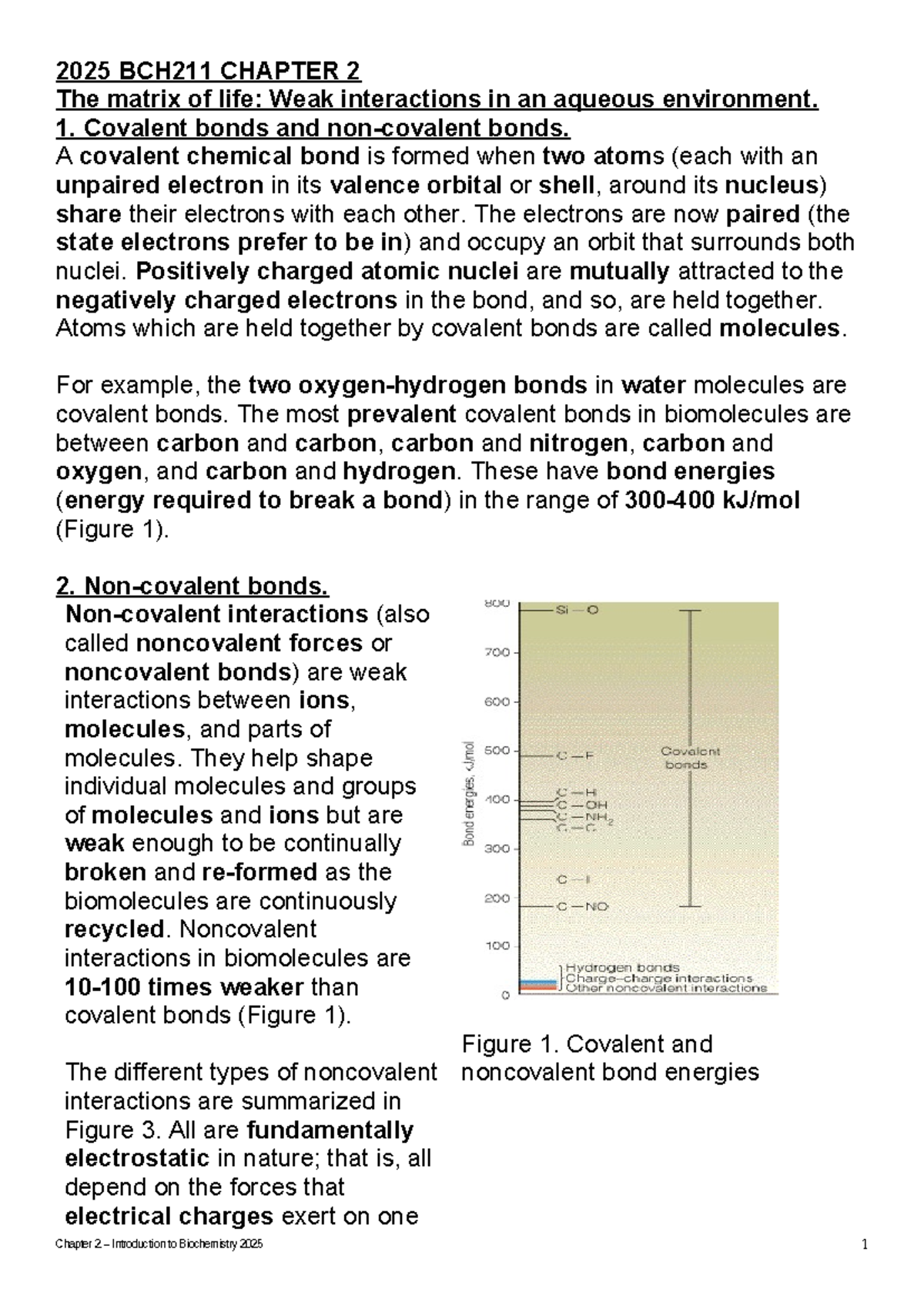 2025 BCH211 Chapter 2: Understanding the Matrix of Life - Studocu