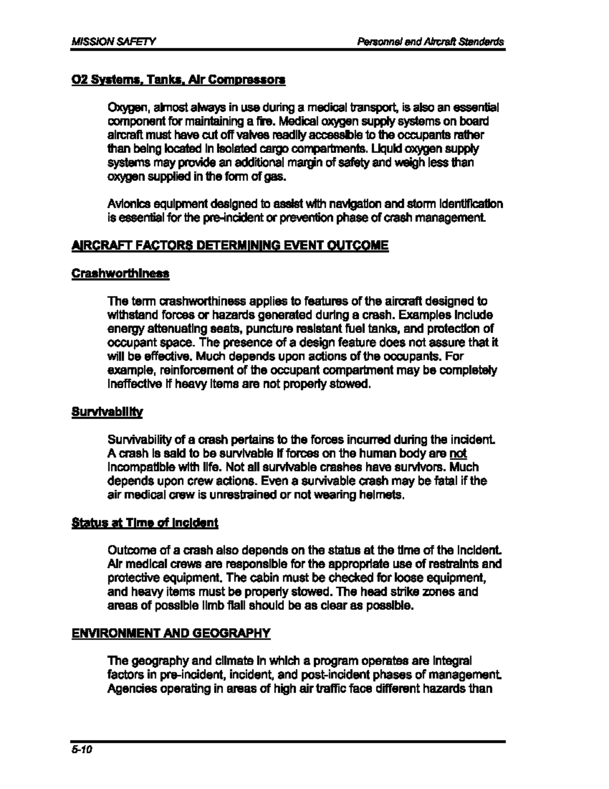 MISSION SAFETY: Personnel and Aircraft Standards Overview and Key ...