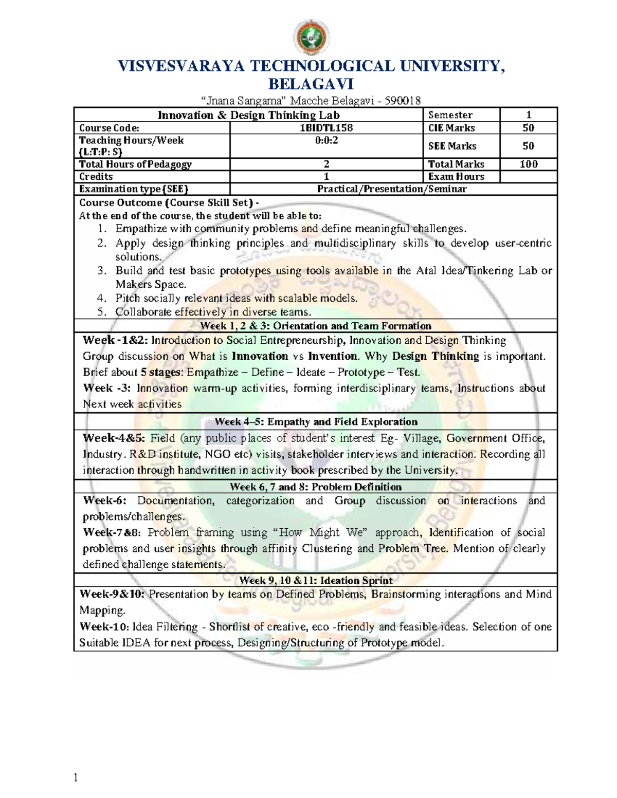 Innovation and Design Thinking Lab Final Exam - 1BIDTL158 - Studocu