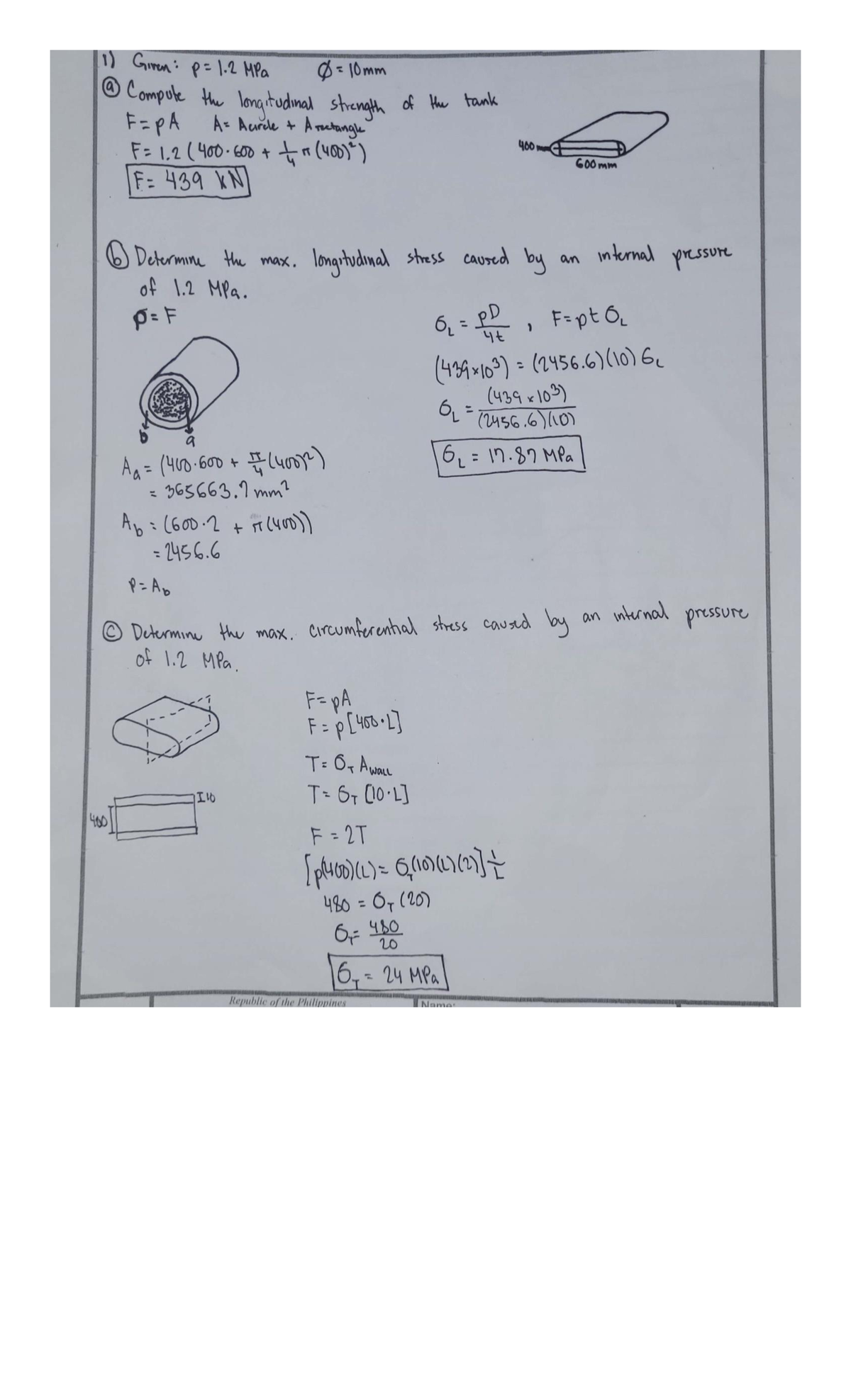 FDB Problem Set: Structural Analysis and Stress Calculations - Studocu