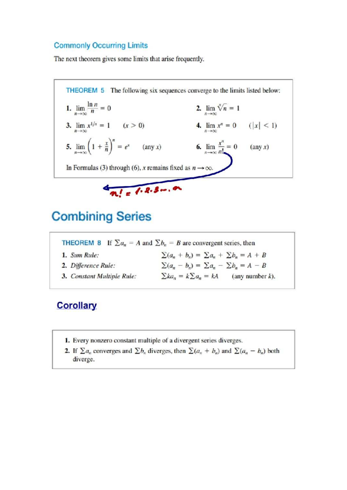 Formulas 2: Convergence & Divergence Tests for Series Analysis - Studocu