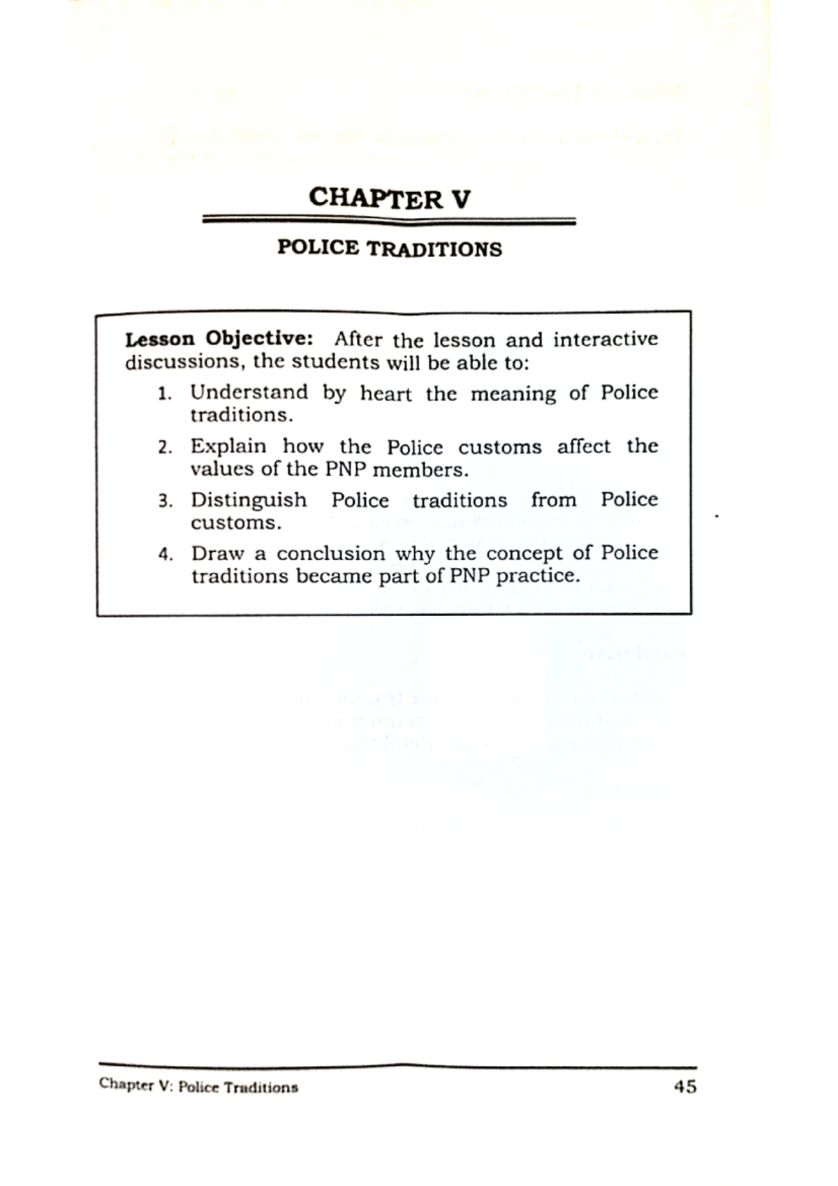 Police-Tradition - Module for Police-tradition - CHAPTER V POLICE ...