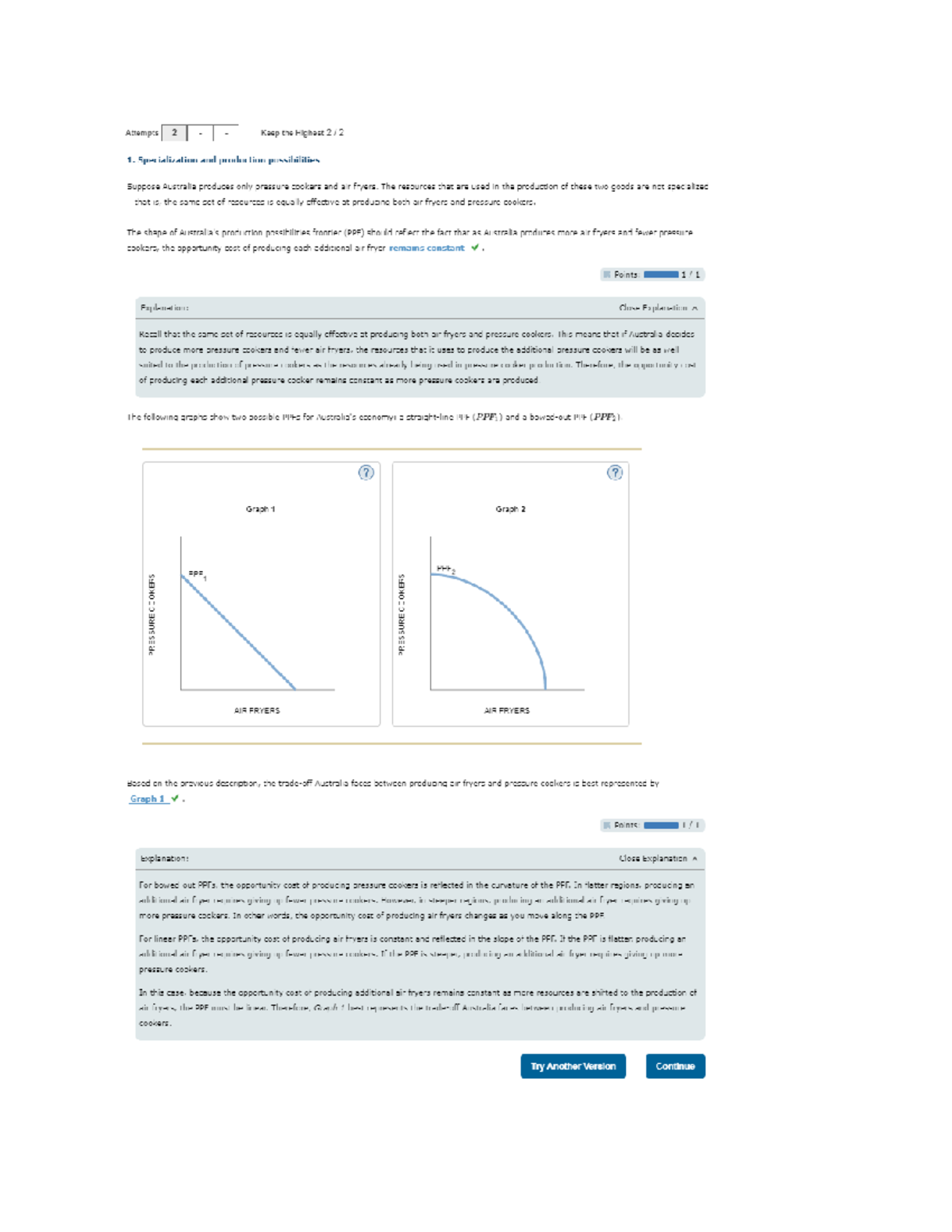 Module 2 Quiz: Specialization, Production Possibilities, and Trade ...