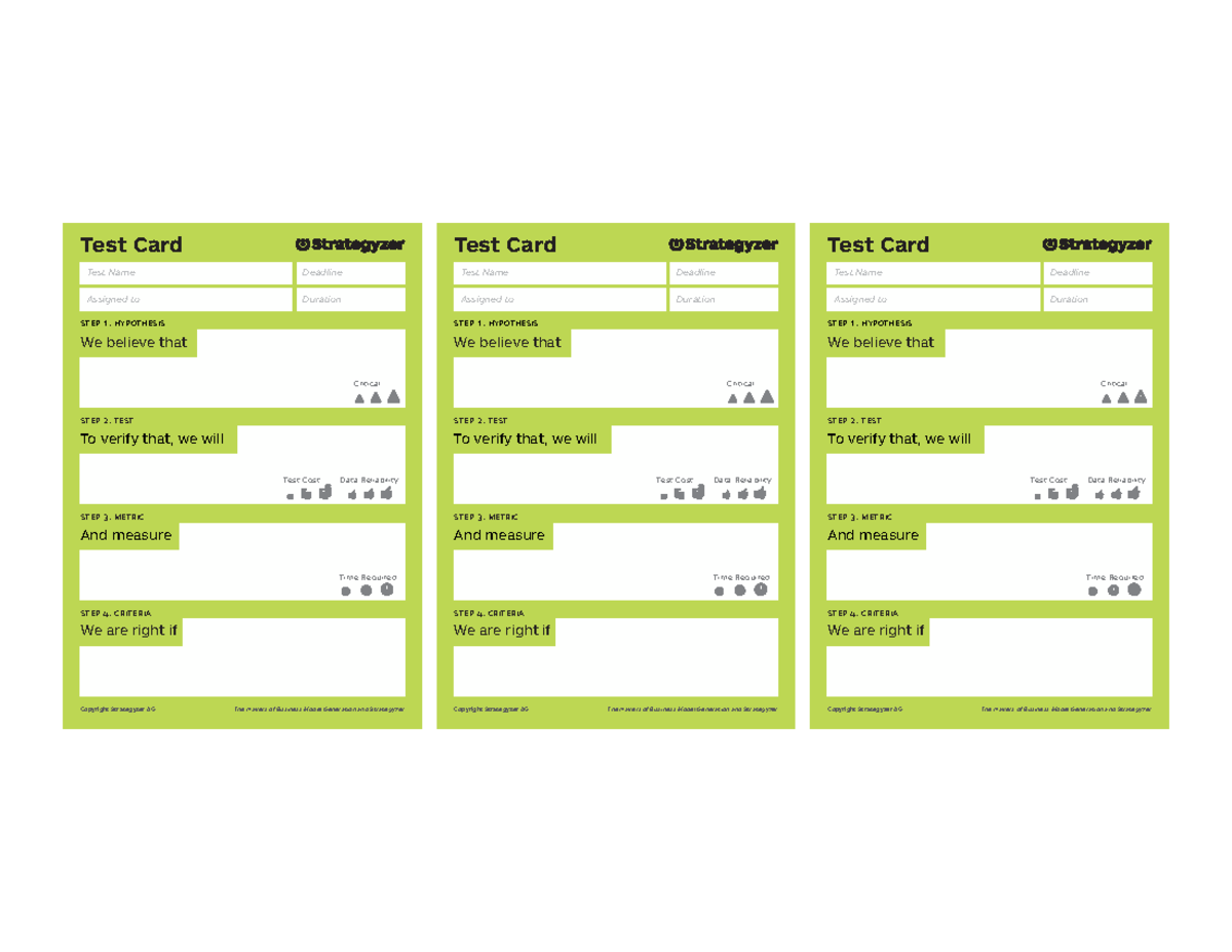 Test Cards - ,k,b,m - Test Card We believe that step 1 : hypothesis And ...