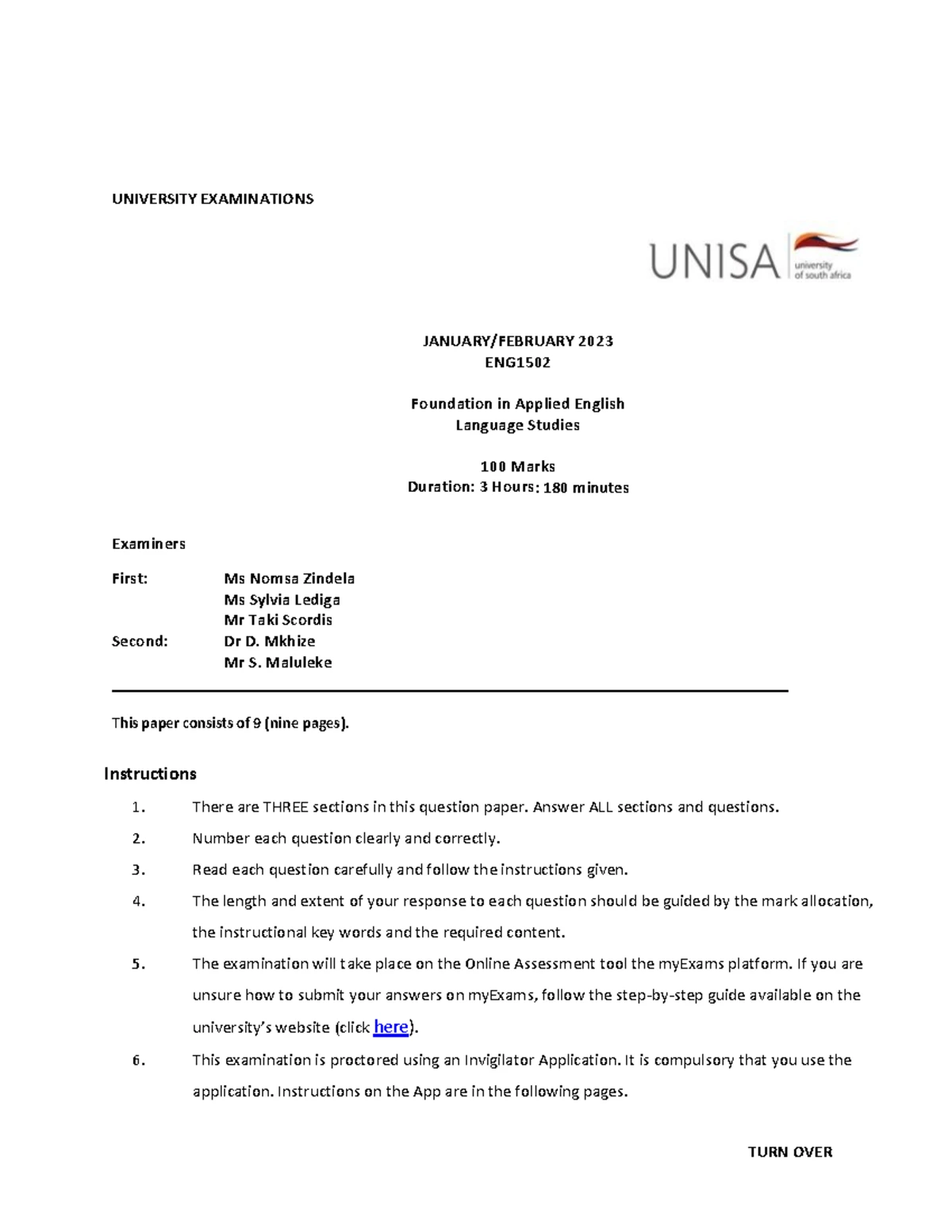 ENG1502 ASSIGNMENT 2 - Simondre Toua ENG UNISA student number: 65029852 Unique number: 686671 ...