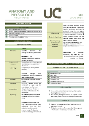 Anaphy Reviewer - basta - ANAPHY REVIEWER Anatomy – study of the ...