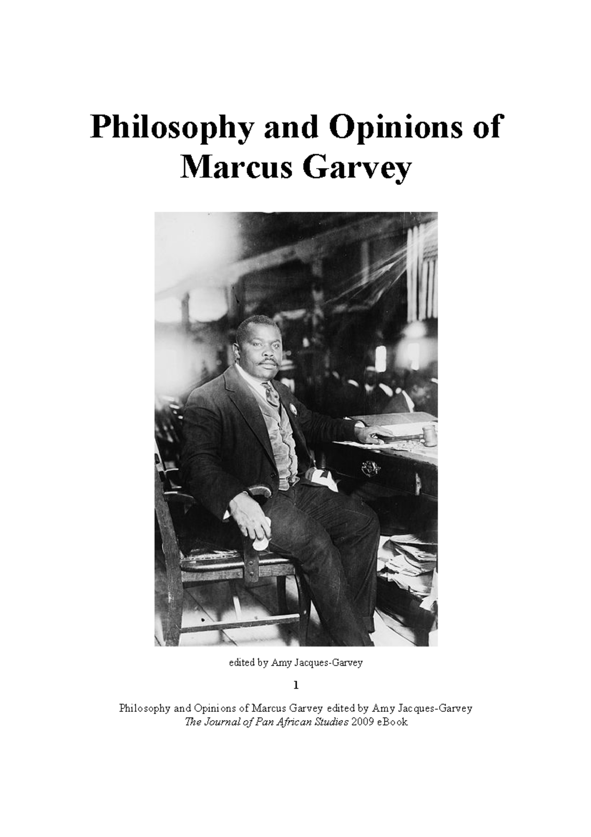 E Book Phil and Opinions - Philosophy and Opinions of Marcus Garvey ...
