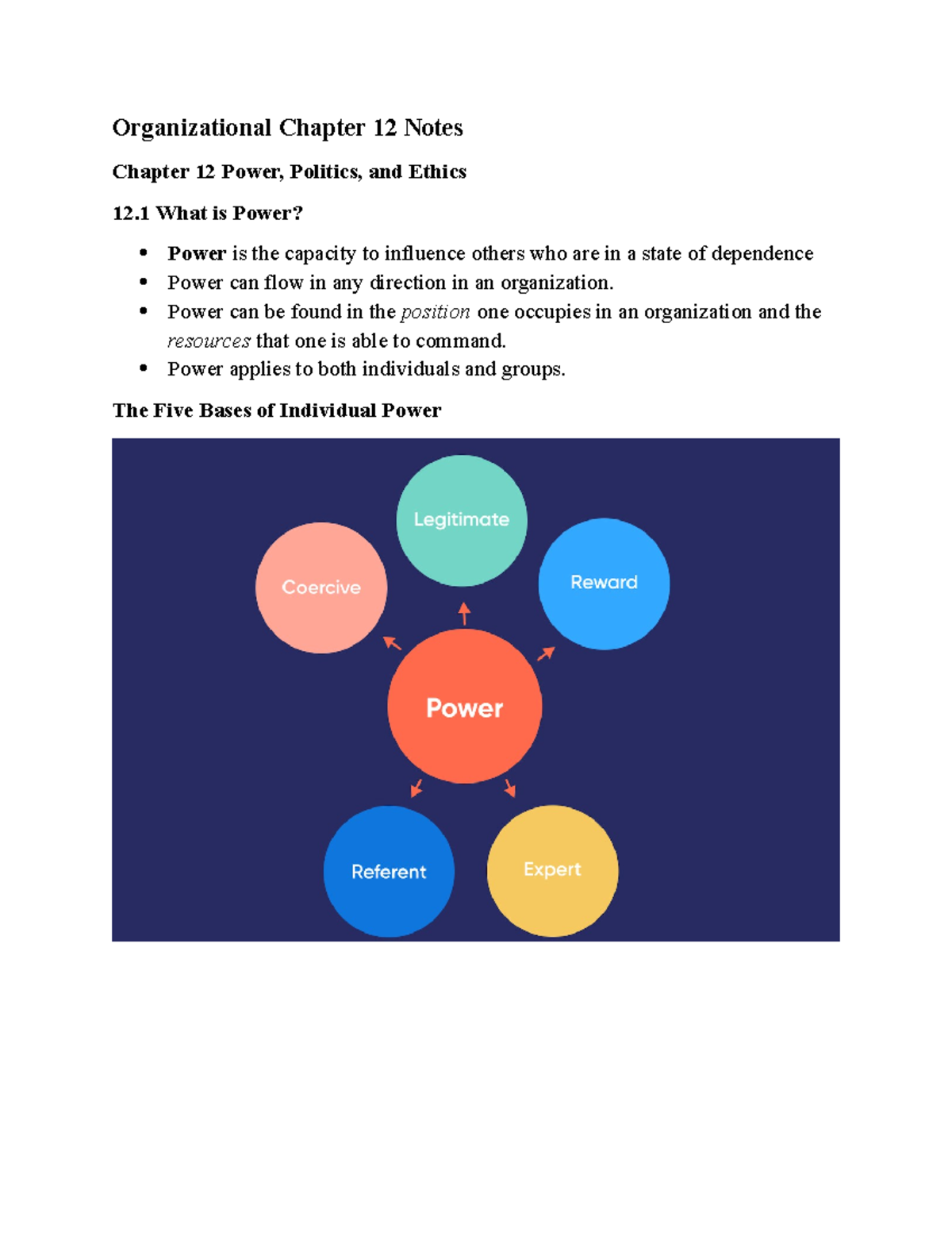Organizational Chapter 12 Notes - Organizational Chapter 12 Notes ...