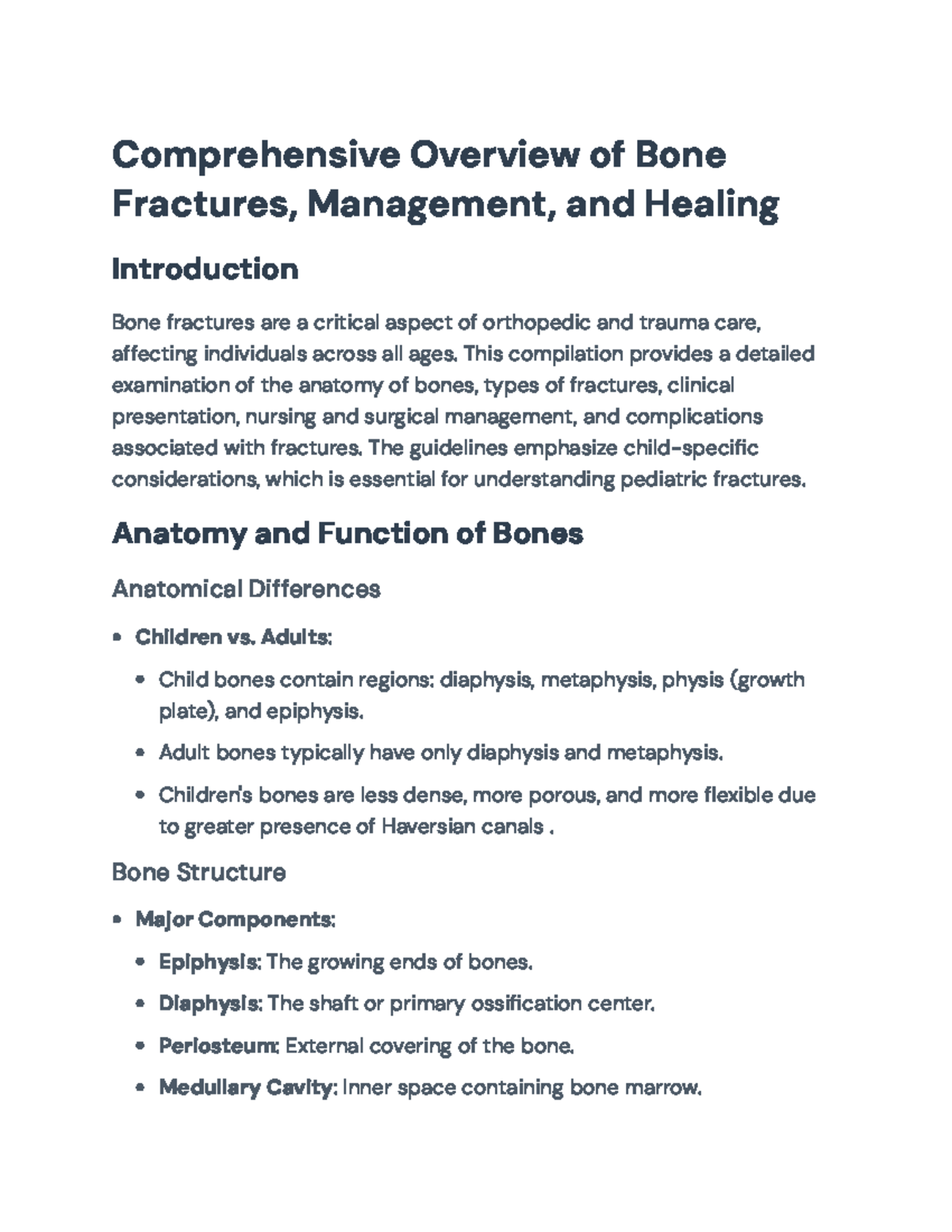 Comprehensive Guide to Bone Fractures: Types, Management, and Healing ...