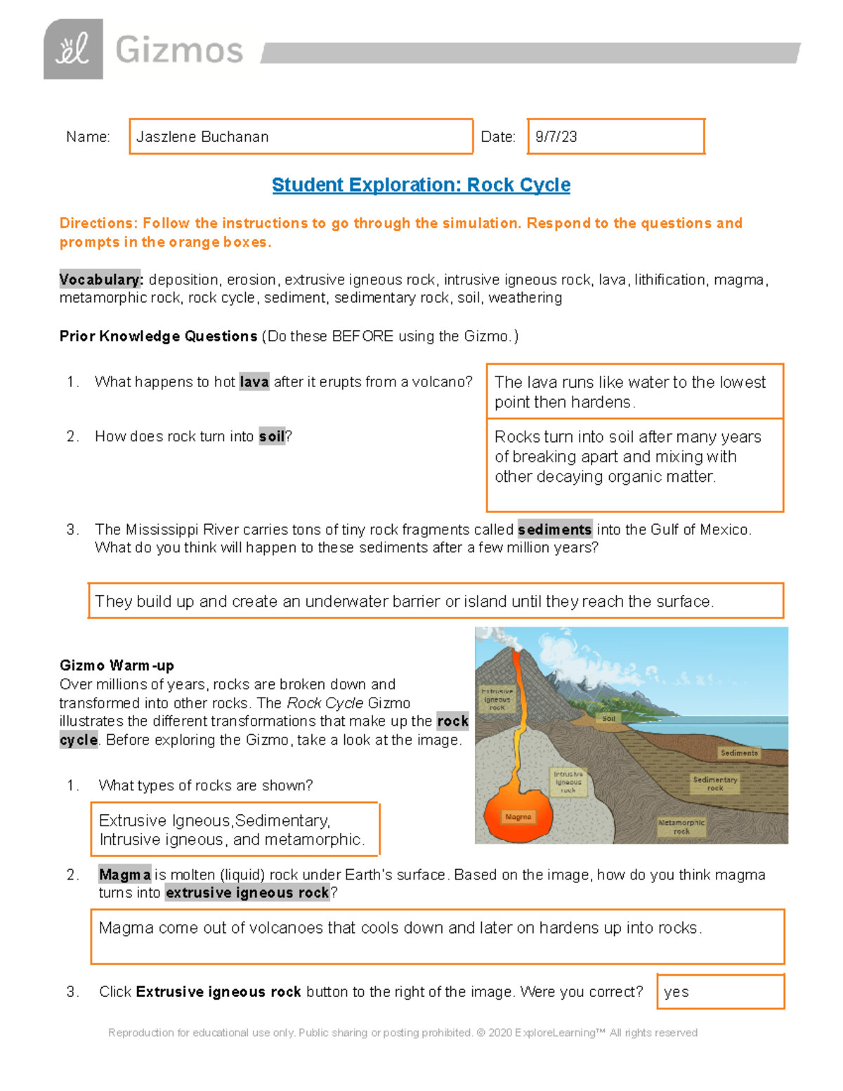 Lab Manual 1: Exploring the Rock Cycle Simulation Activities - Studocu
