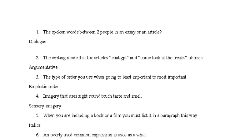 Writing Techniques and Literary Devices Overview (ENG101) - Studocu