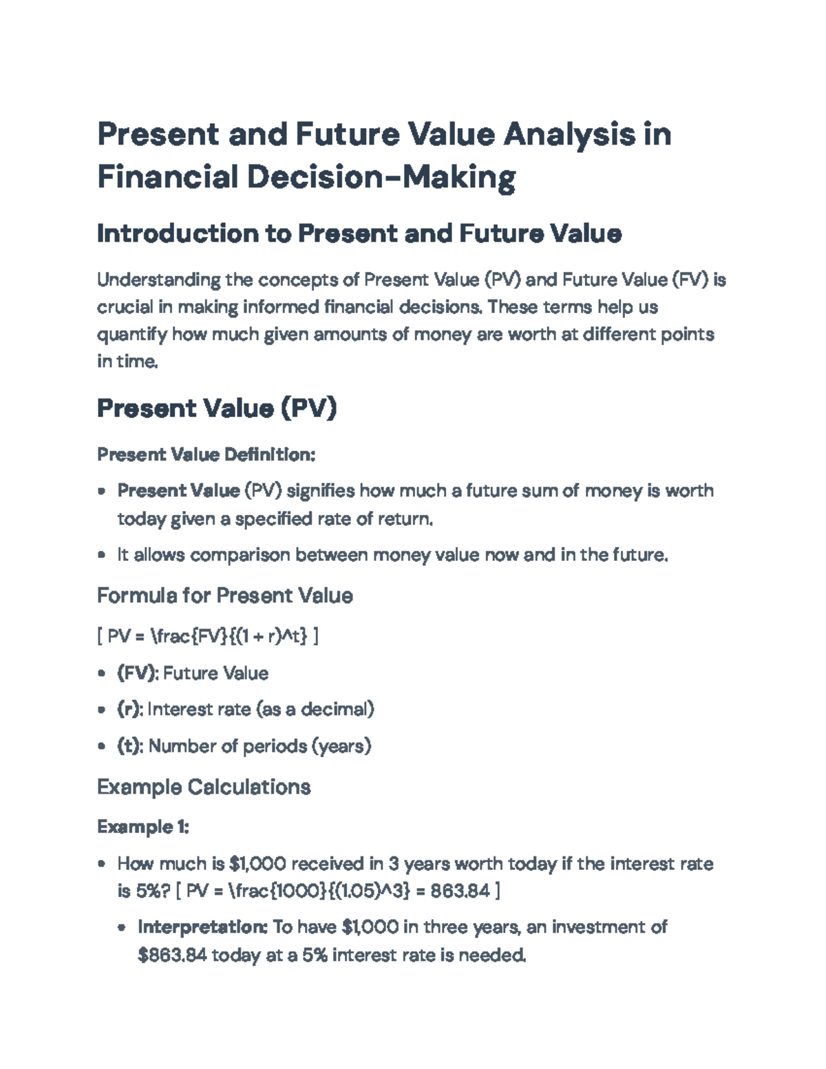 Understanding Present and Future Value in Financial Decisions - Present ...