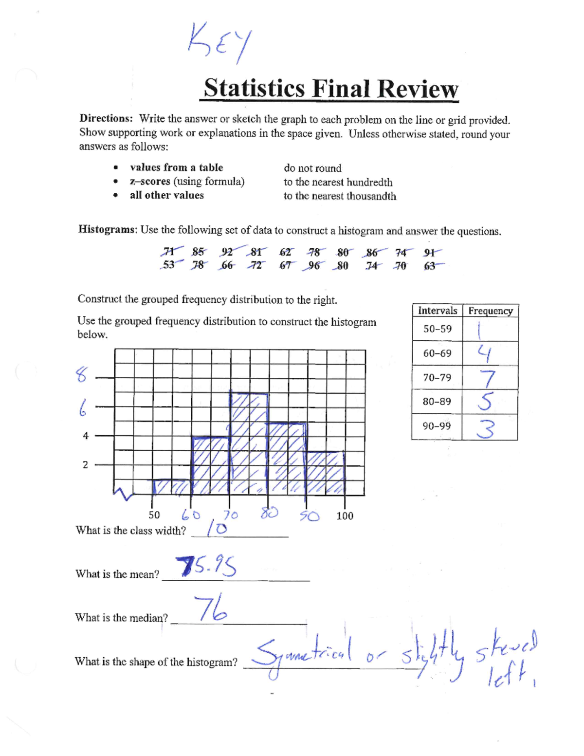 Statistics Final Exam Review Notes for Psychology 101 - Studocu