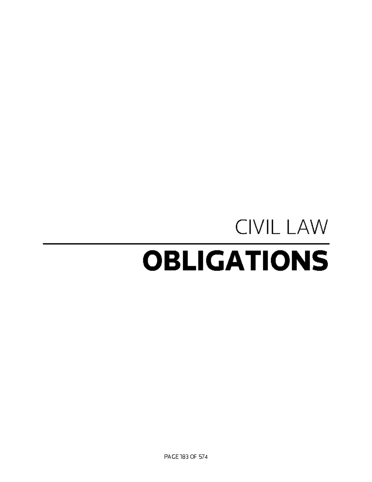 UP LAW BOC Civil LAW - Obligations and Contracts Overview - Studocu