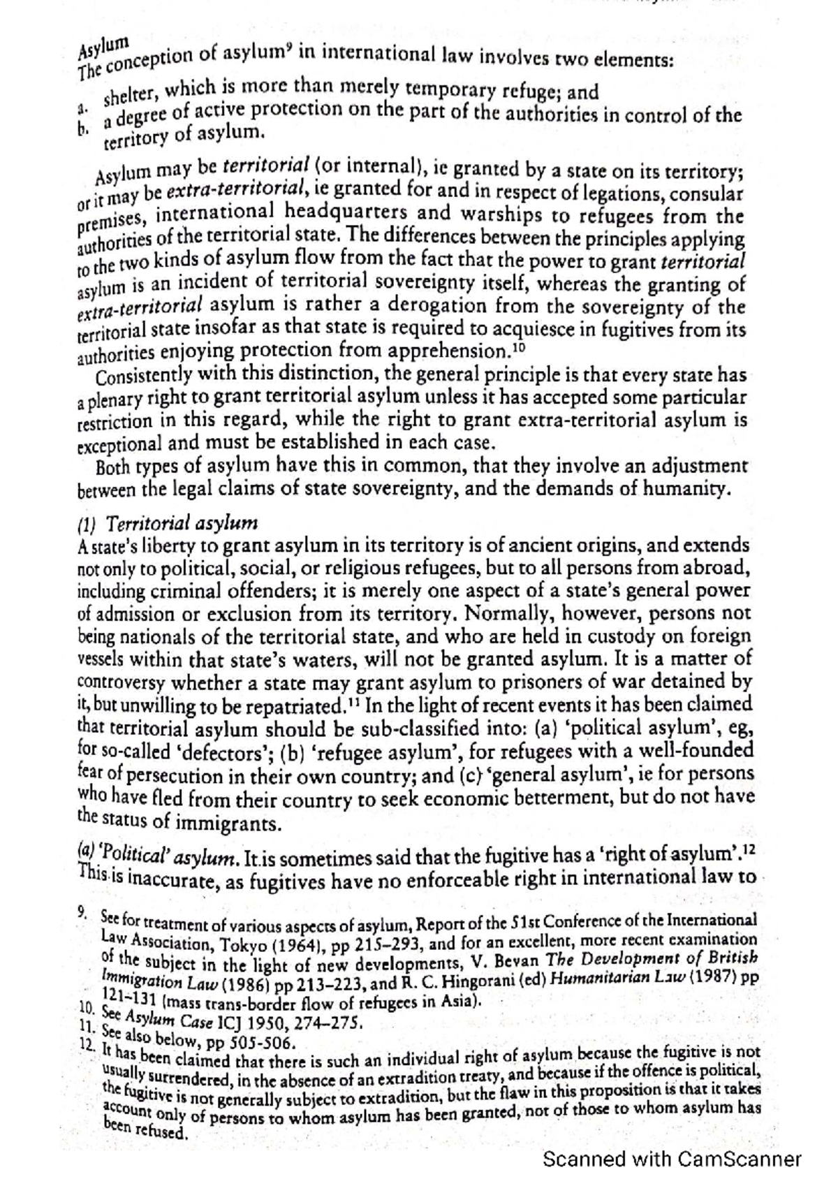 International Law on Asylum: Principles and Practices (Course Code ...