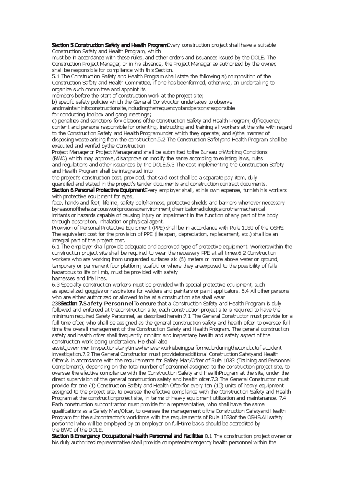 Osh 6 - osh notes - (2) Permanent total disability resulting from work ...
