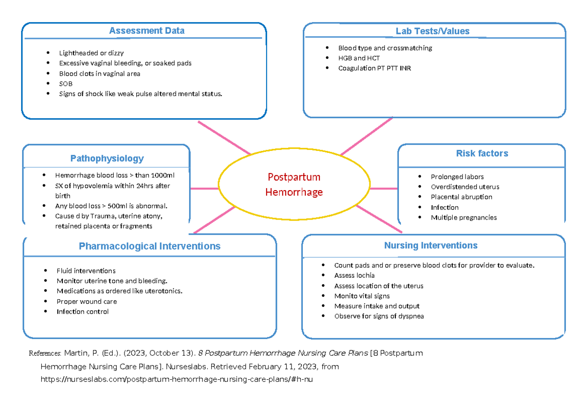 Postpartum Hemorrhage Assessment and Care Concept Map - ISB PPH - Studocu