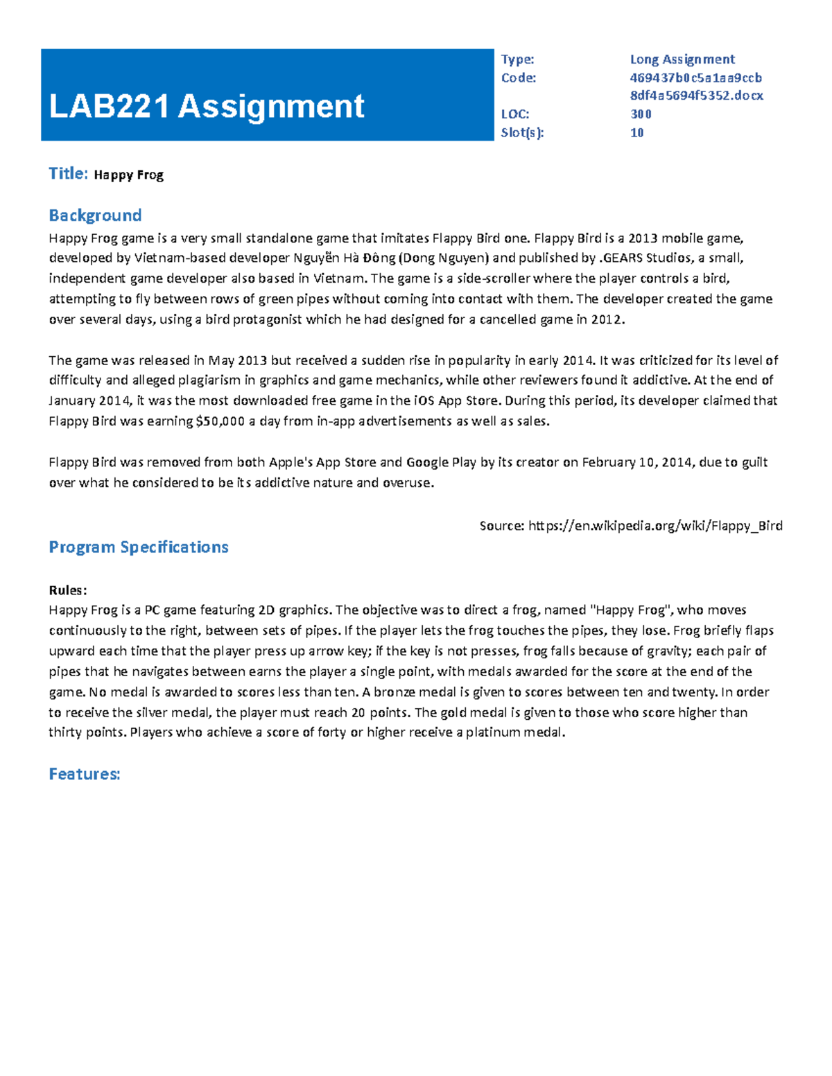 J2 - ititit - LAB221 Assignment Type: Long Assignment Code ...