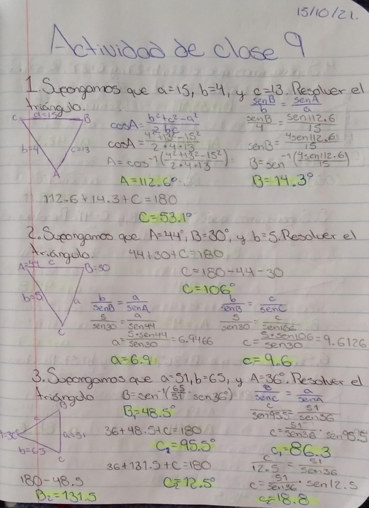 Actividad de clase 9- Matematicas III aleks - Matemáticas - Studocu