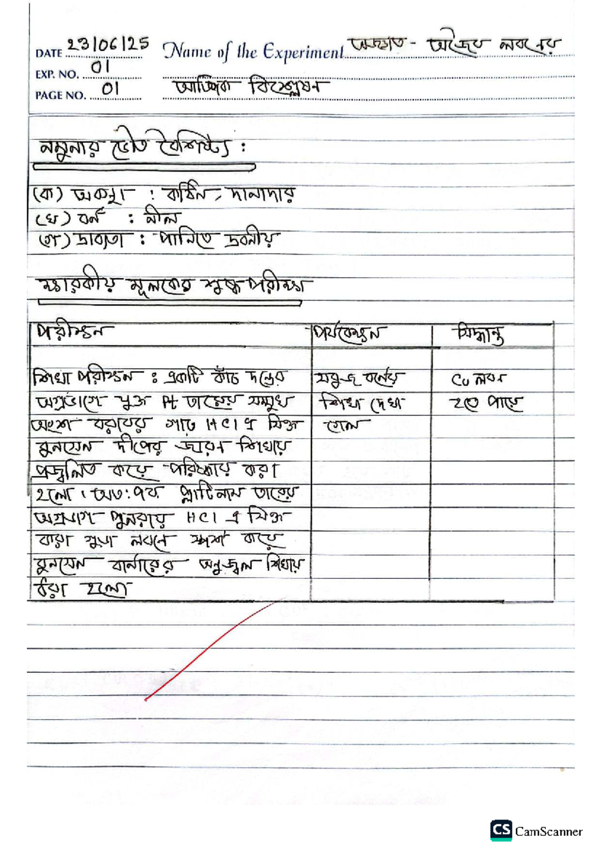 Chemistry 1 ST Paper Practical 1 - Experiment Notes - Studocu