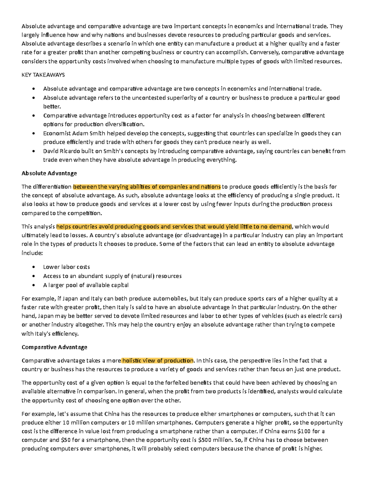 Trade-3: Understanding Absolute and Comparative Advantage in Economics ...