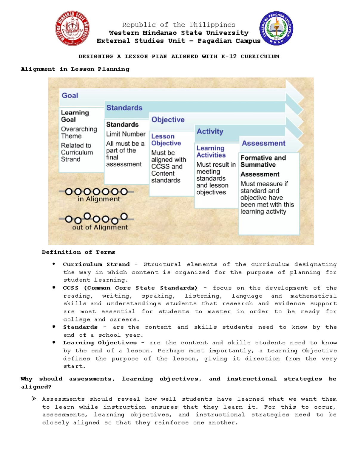 Designing a K-12 Lesson Plan: Principles and Best Practices - Studocu