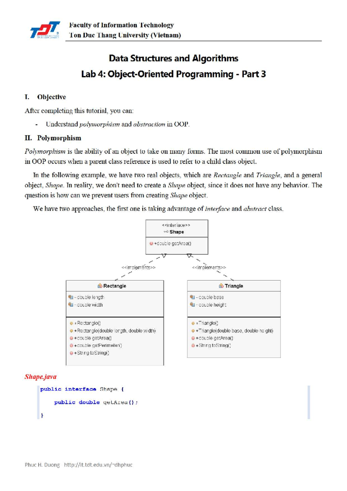 Lab 4: Object-Oriented Programming Concepts in Data Structures (IT) - Studocu