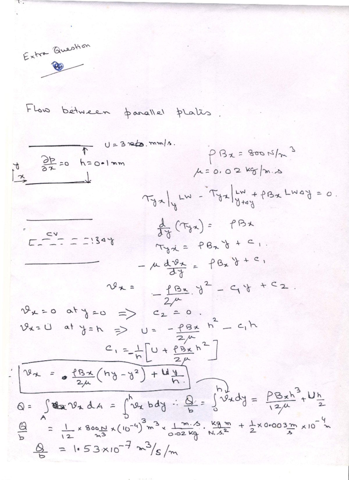 Solution of Tutorial Problems Navier Stokes Equation Set 1 - Fluid Mechanics - Studocu