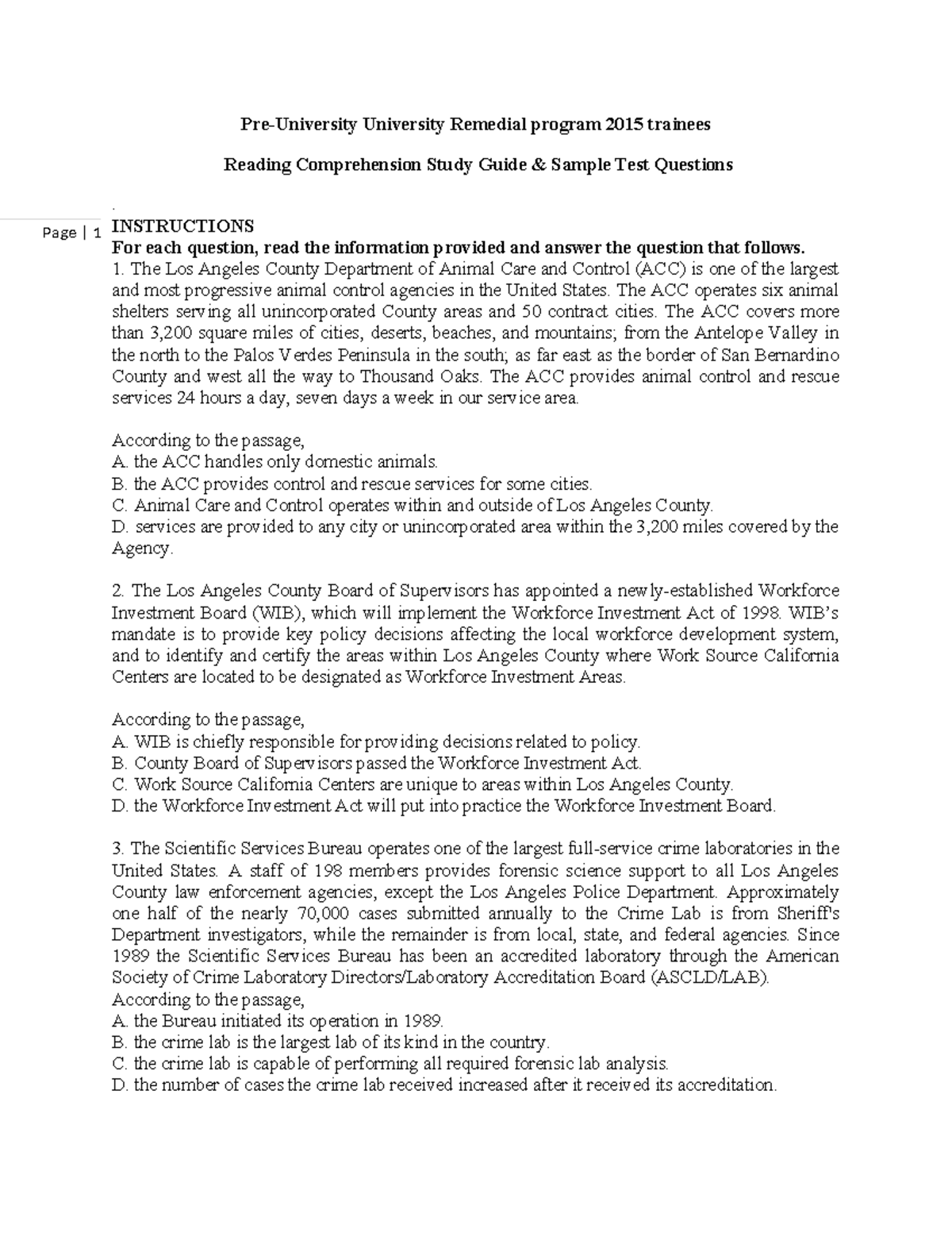 Remedial worksheet given to students (3) - Page | 1 Pre-University ...
