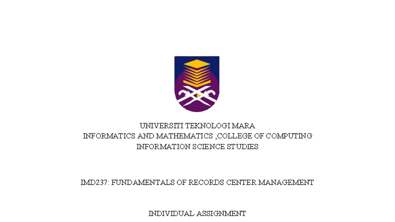 IMD237: Article Summary on Recordkeeping & Disaster Management in Ghana ...