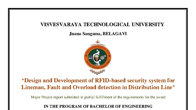 Design and Development of Security System for Lineman: Fault & Overload ...