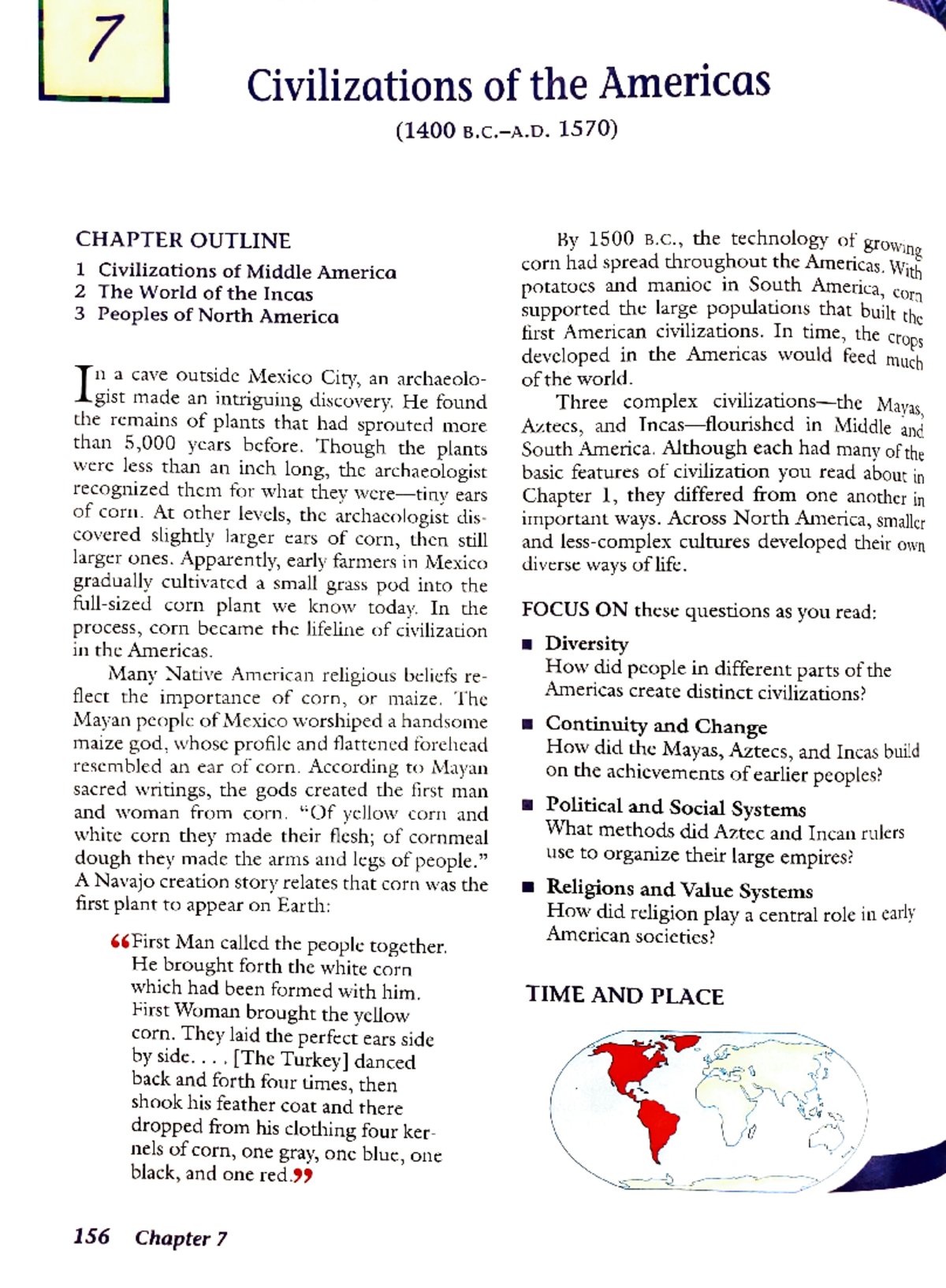 Civilizations of the Americas: Insights from Ancient Cultures (HIST 101 ...