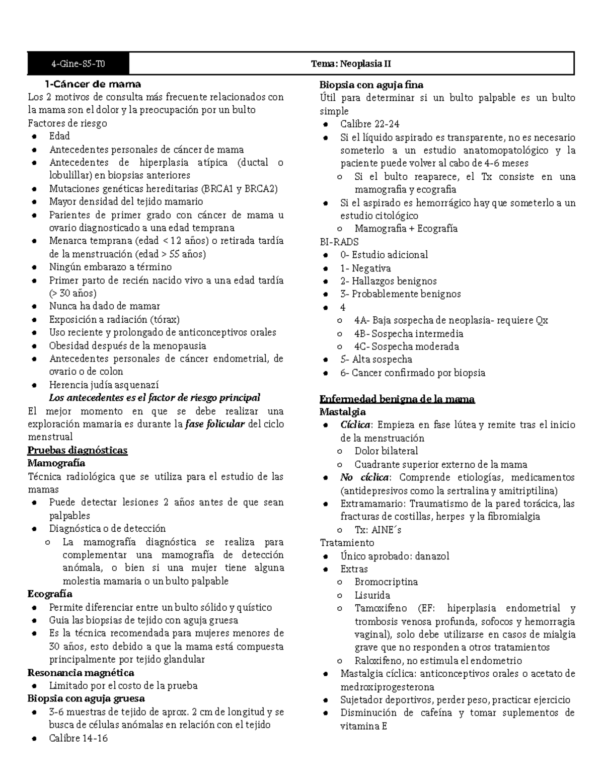 4-Gine-S5-T0-Neoplasias II: Factores de Riesgo y Diagnóstico de Cáncer ...
