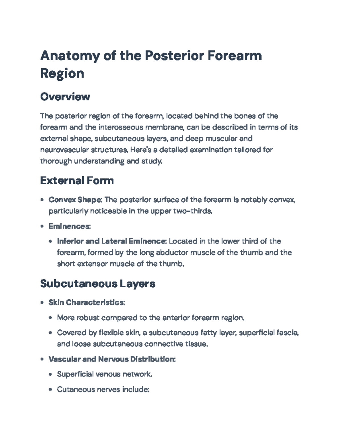 Anatomy of the Posterior Forearm: Structures and Functions Explained ...