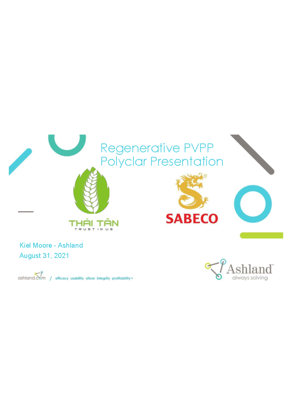 Regenerative PVPP Polyclar Presentation (Kiel Moore, Ashland) - Studocu