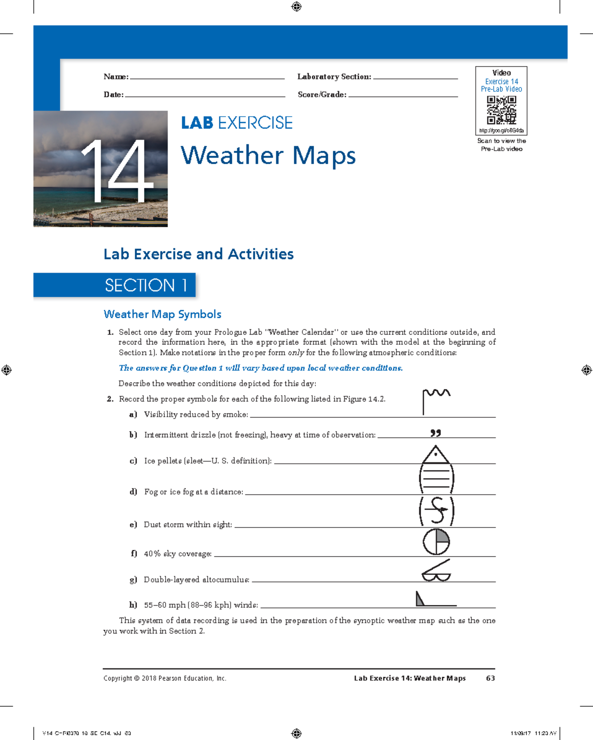 Lab Exercise 14: Understanding Weather Maps and Patterns - Studocu
