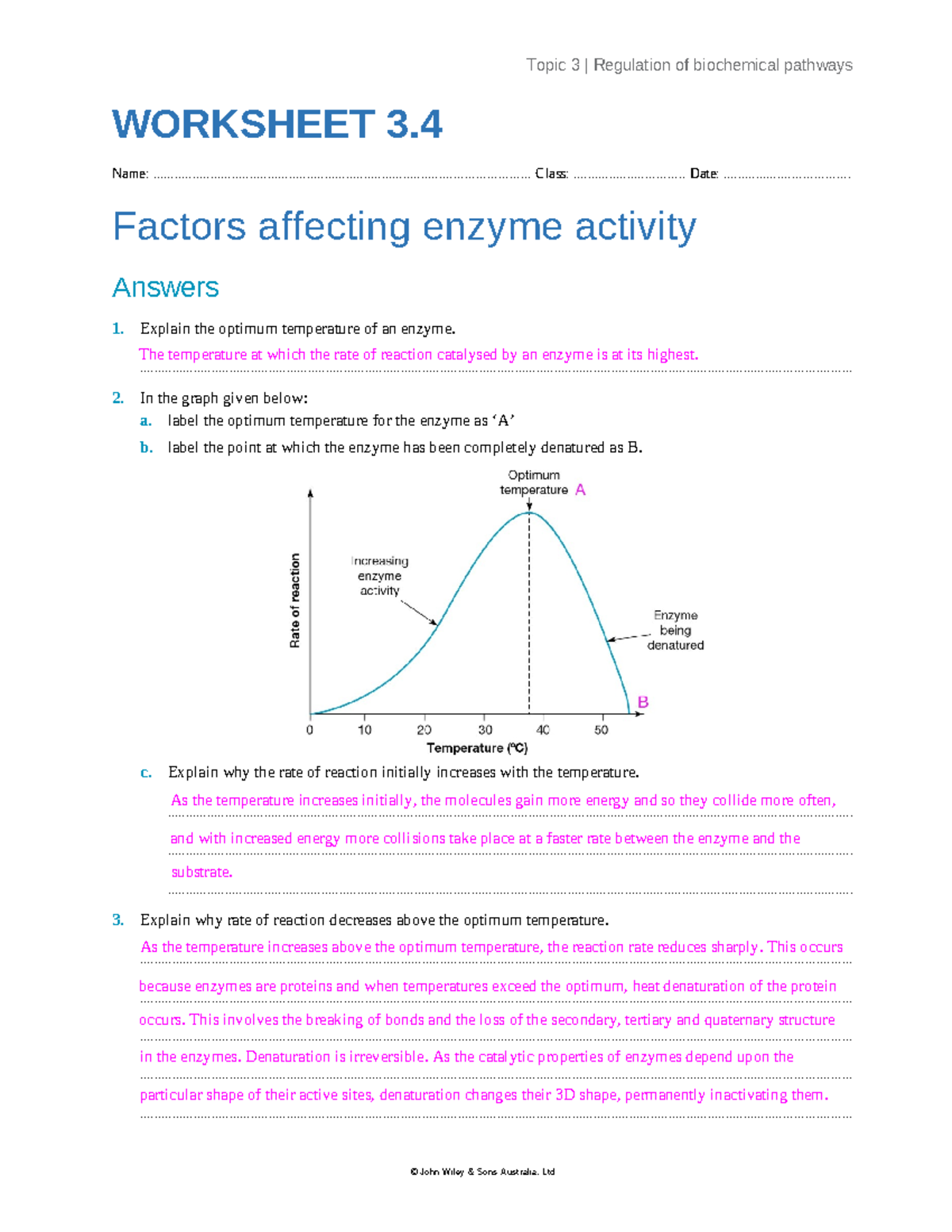 WS 3.4 SOL: Factors Affecting Enzyme Activity Worksheet - Studocu