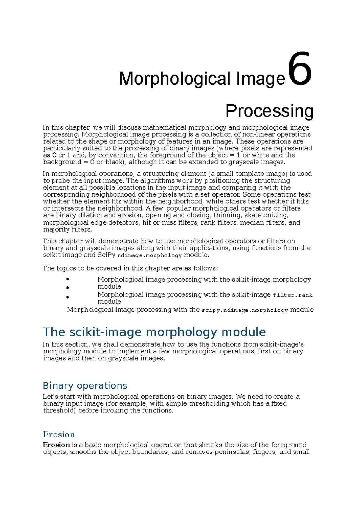 Chuong 6 - Morphological Image Processing Techniques - Studocu