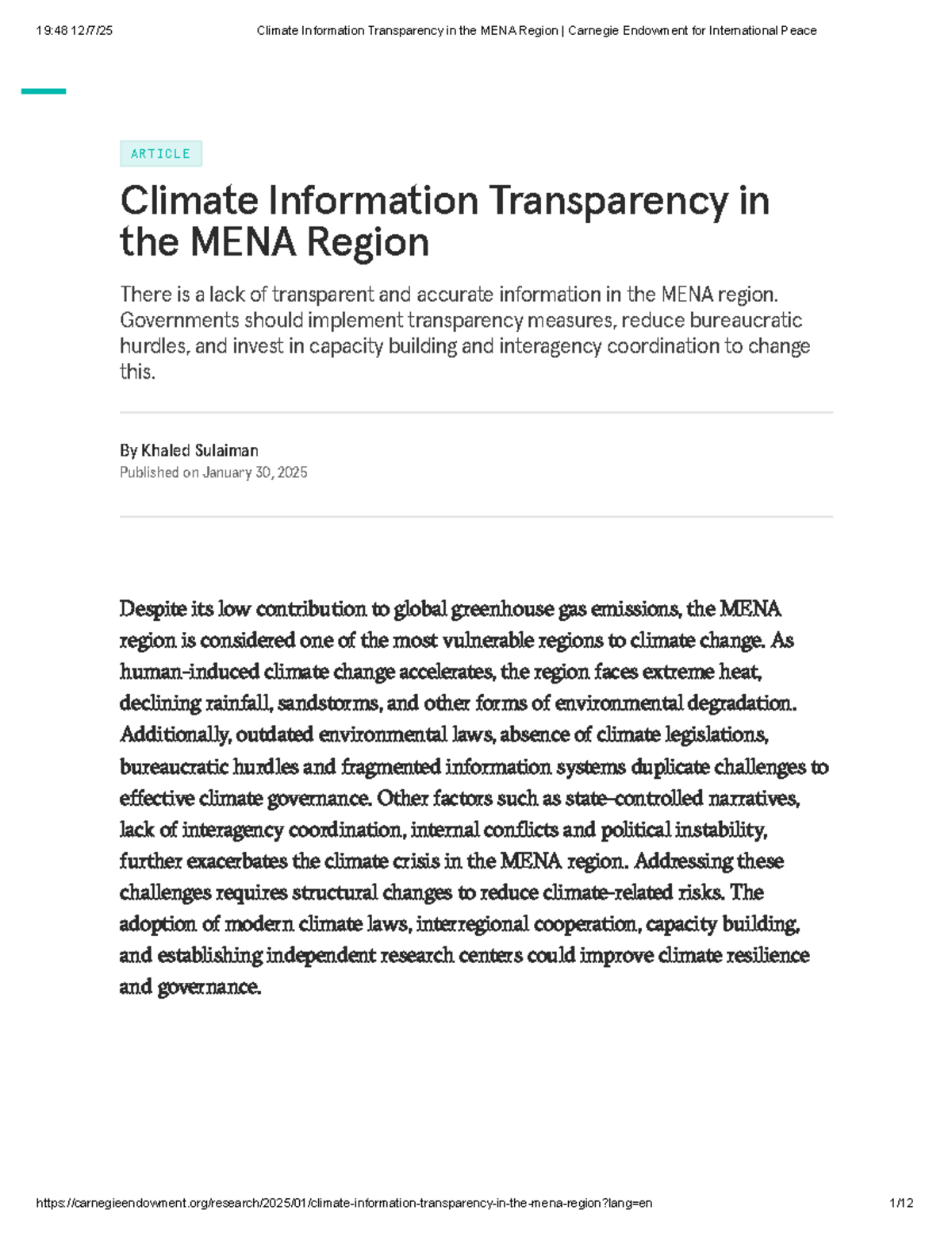 19:48 Climate Transparency Challenges in the MENA Region Analysis - Studocu
