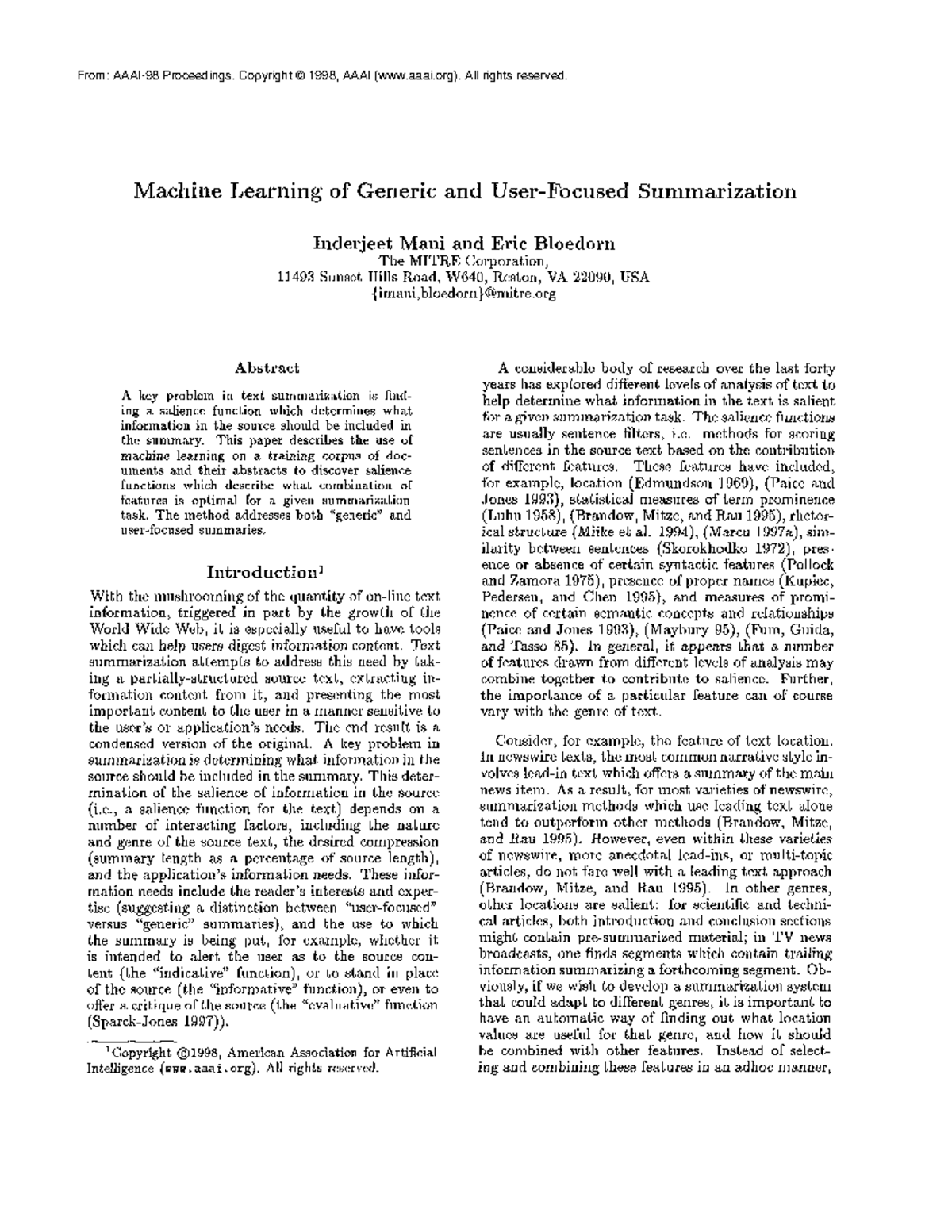 Machine Learning Approaches for Text Summarization: A Study - Studocu