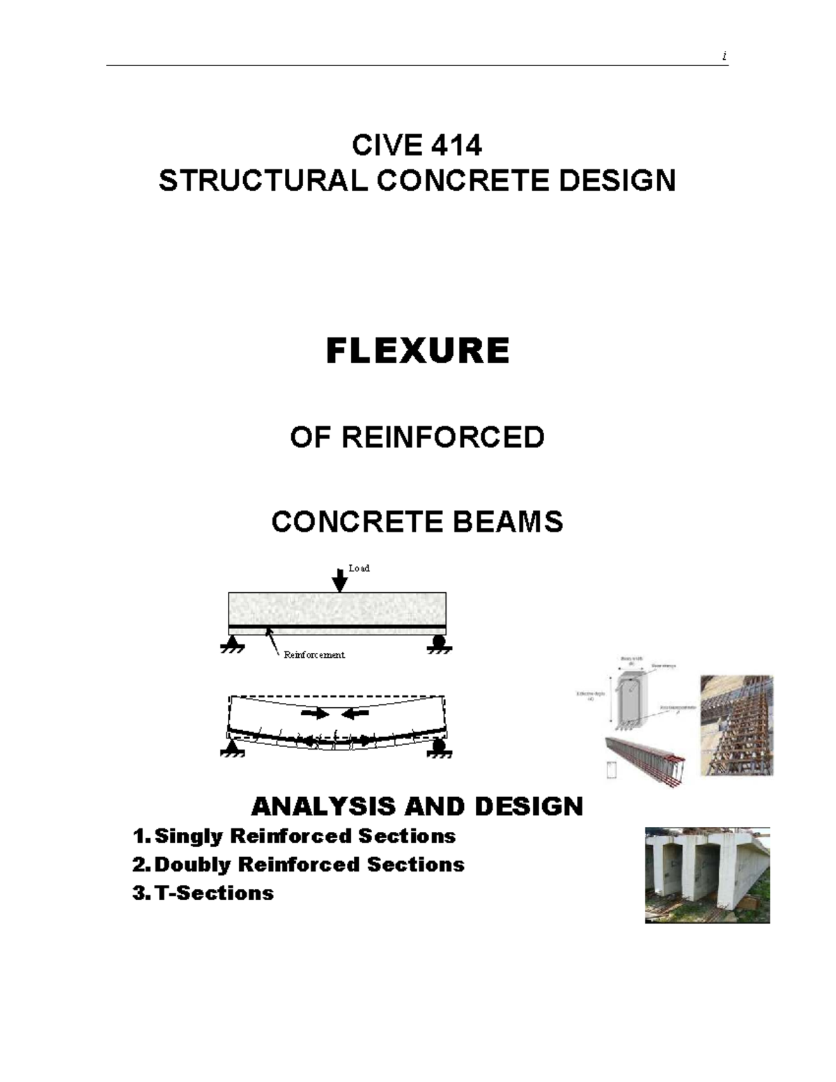 CivE 414 Final Exam Notes: Flexure of Reinforced Concrete Beams - Studocu