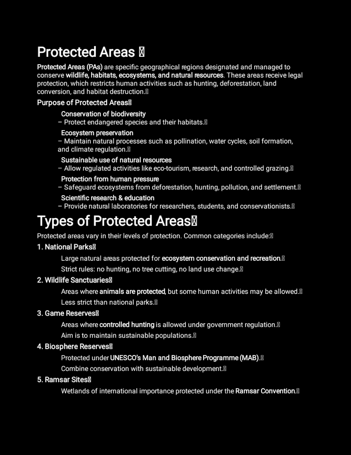 Protected Areas: Conservation, Types, and Development in Pakistan - Studocu