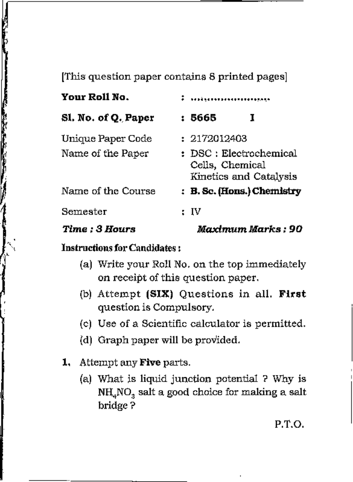 Electrochemical Kinetics and Catalysis - B.Sc. (Hons.) Chemistry IV Sem ...