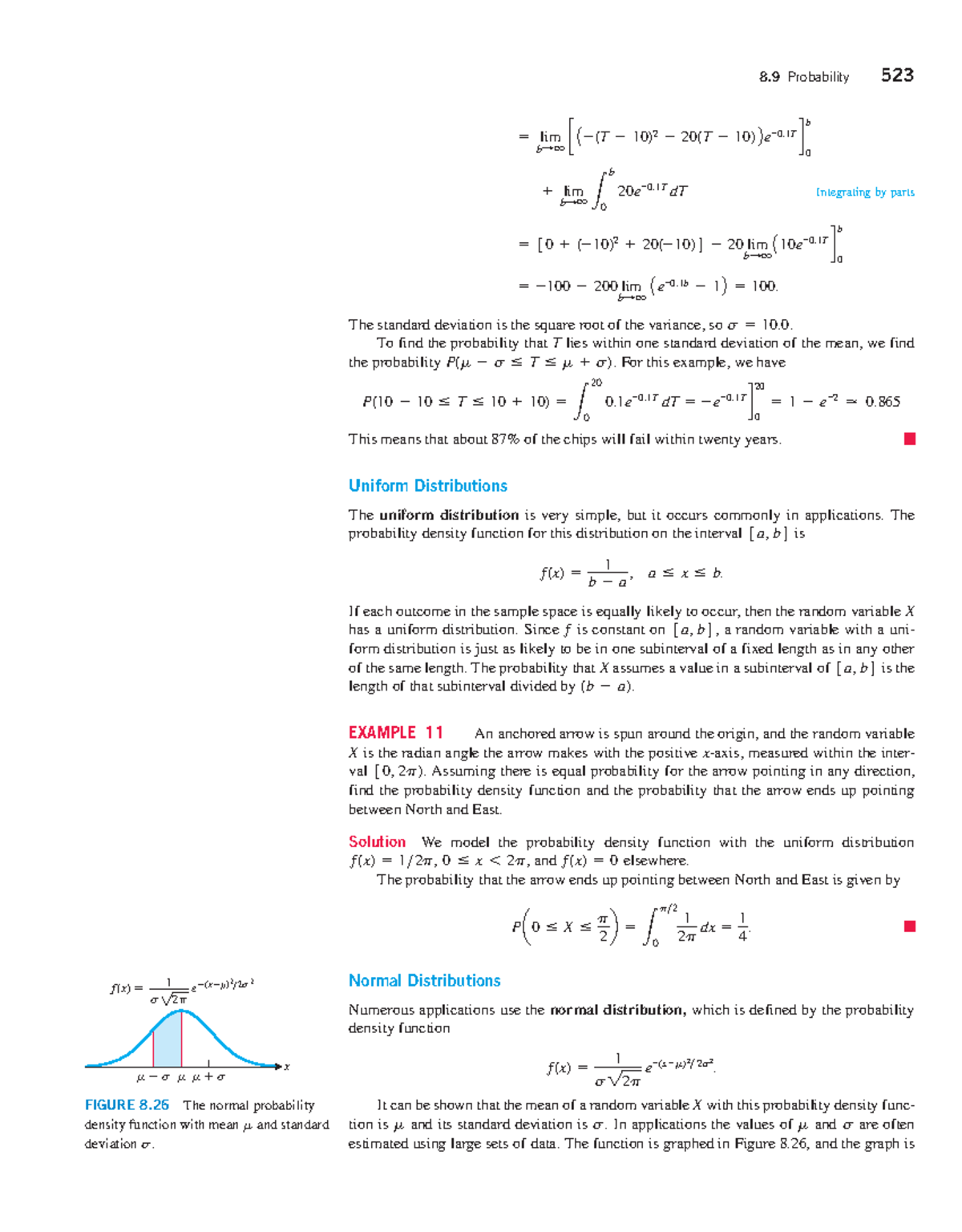 Probability Distributions: Uniform & Normal - Thomas Calculus (Ch. 8 ...