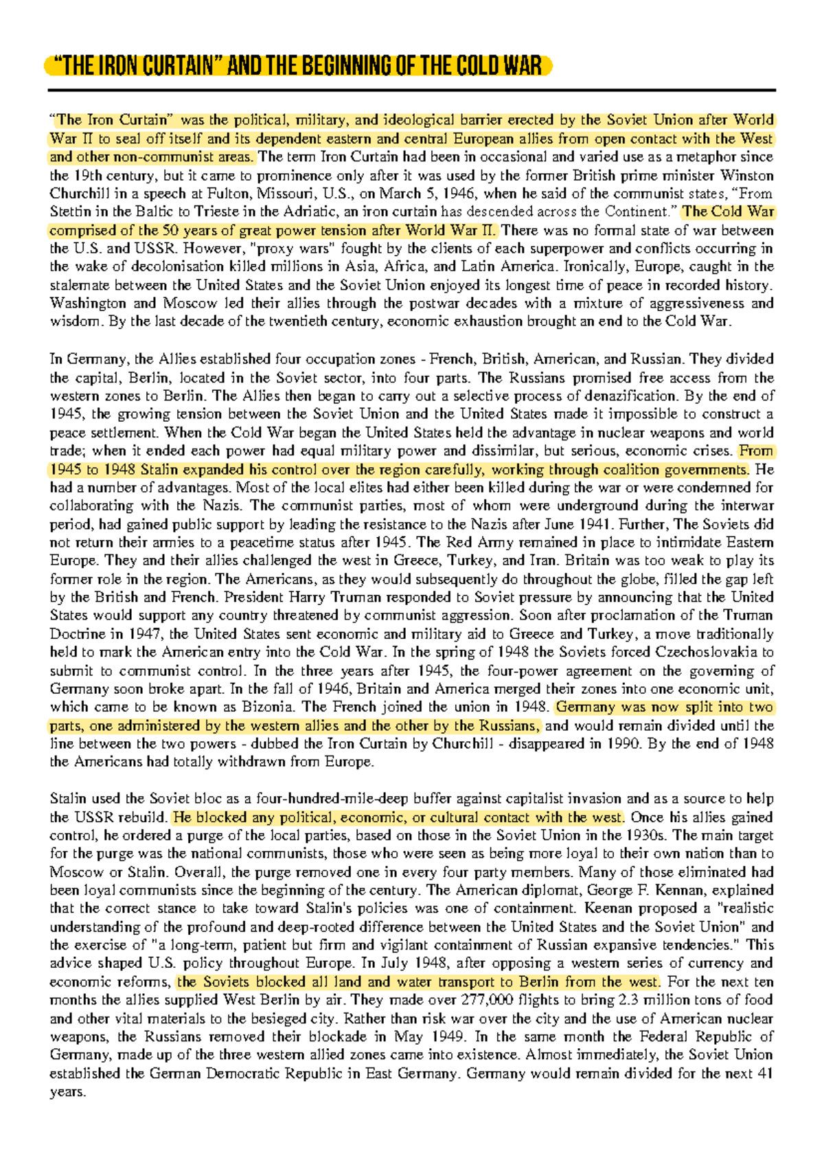 Background on 1984: Historical Context and Key Events - Studocu