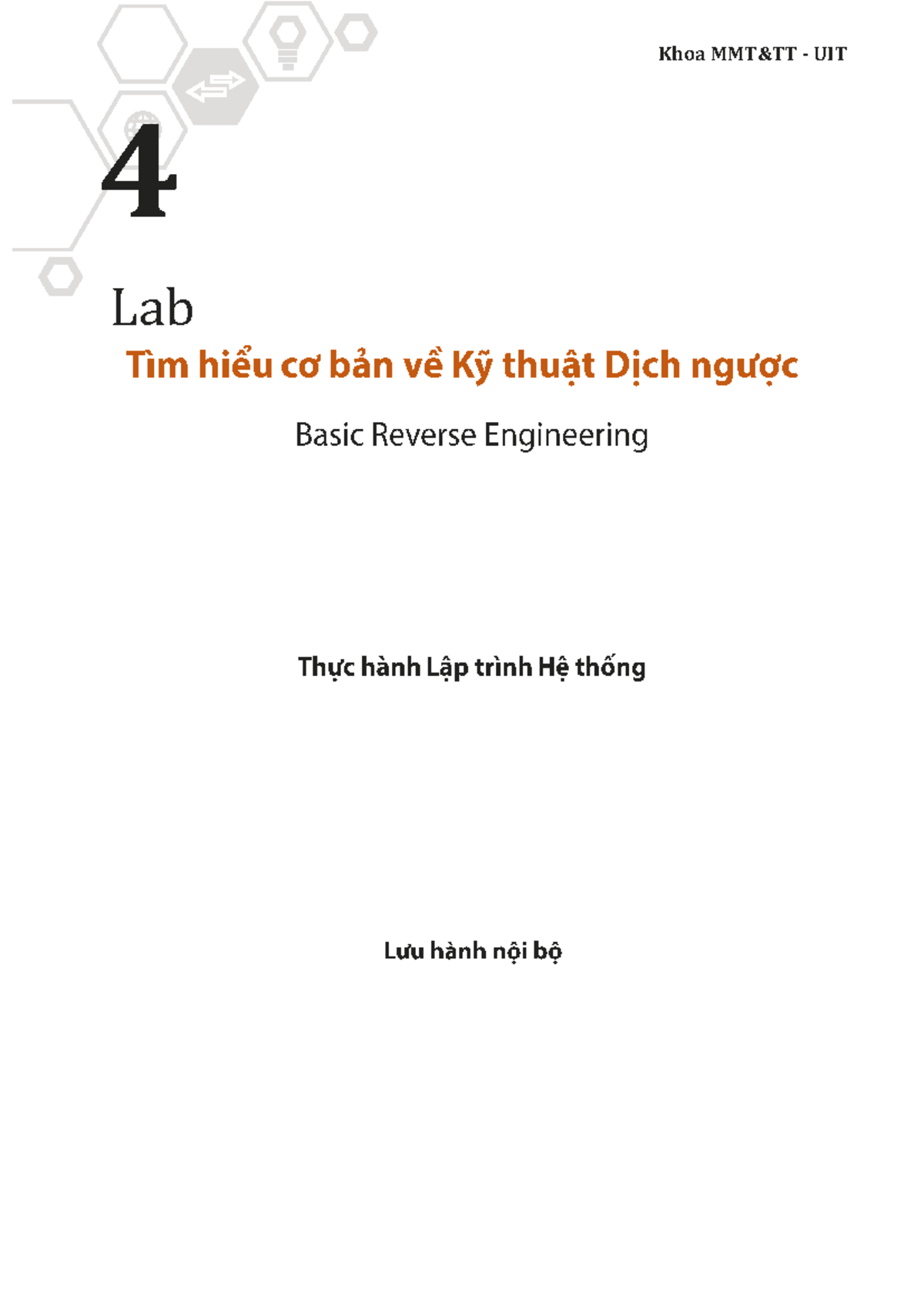 Lab 4 - Reverse Engineering Basics (MMT&TT - UIT) - Studocu