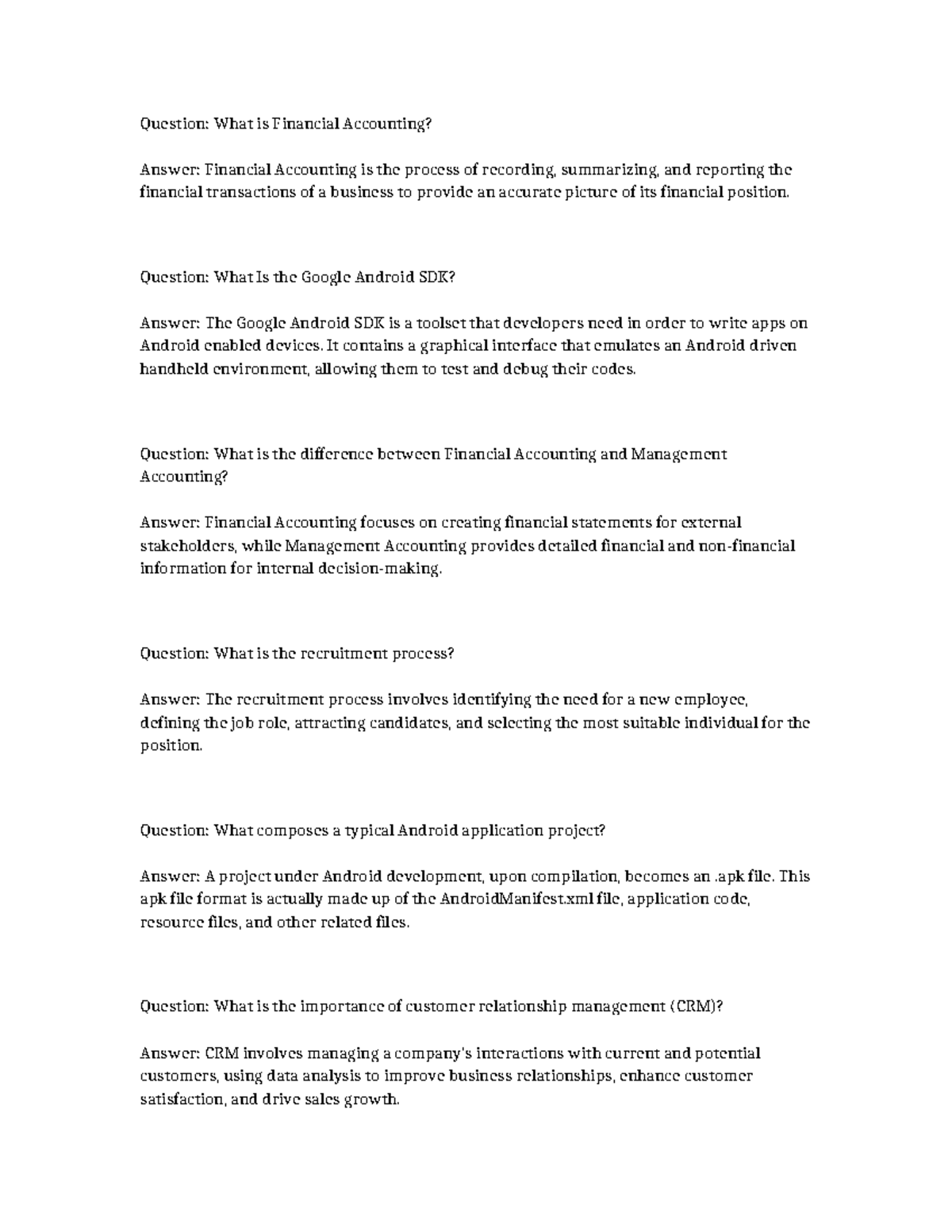 UPenn AD5M8: Key Concepts in Financial Accounting & Android SDK - Studocu