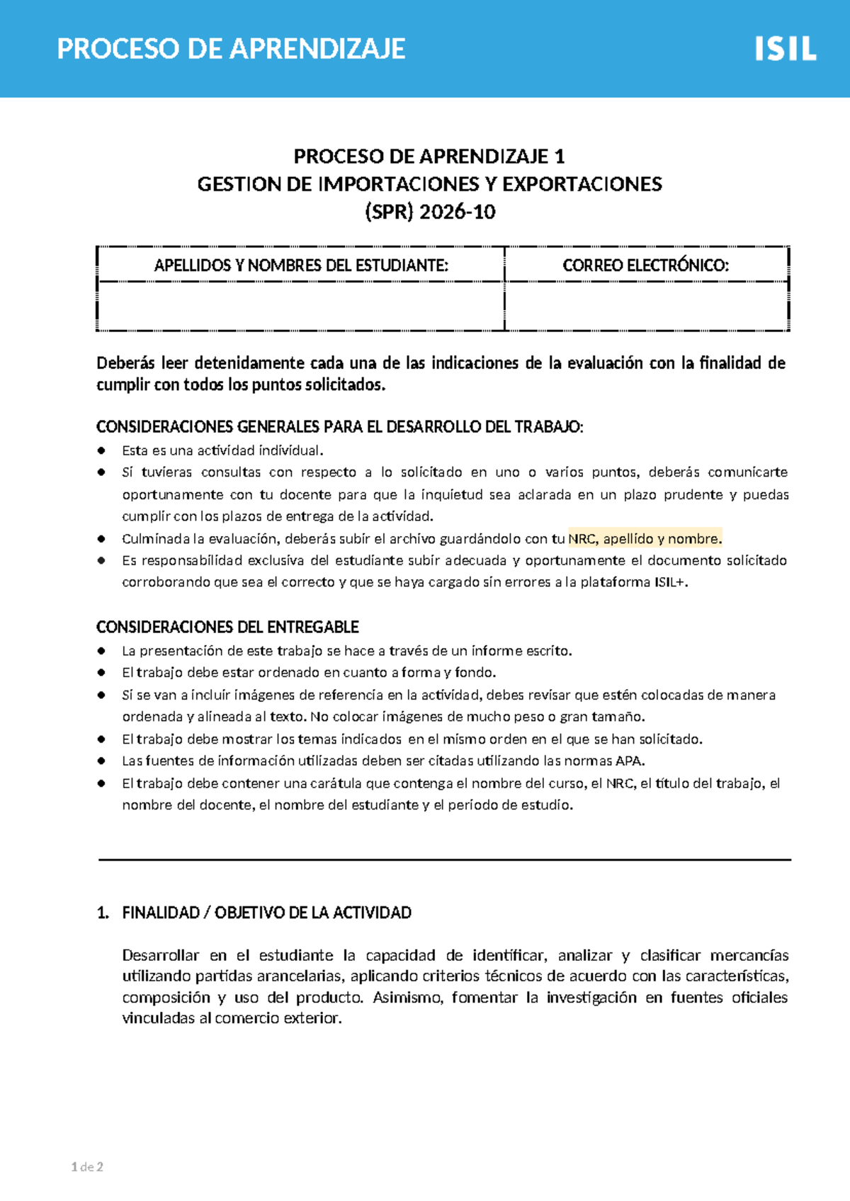 SPR - Proceso de Aprendizaje: Trabajo Individual en Gestión de ...