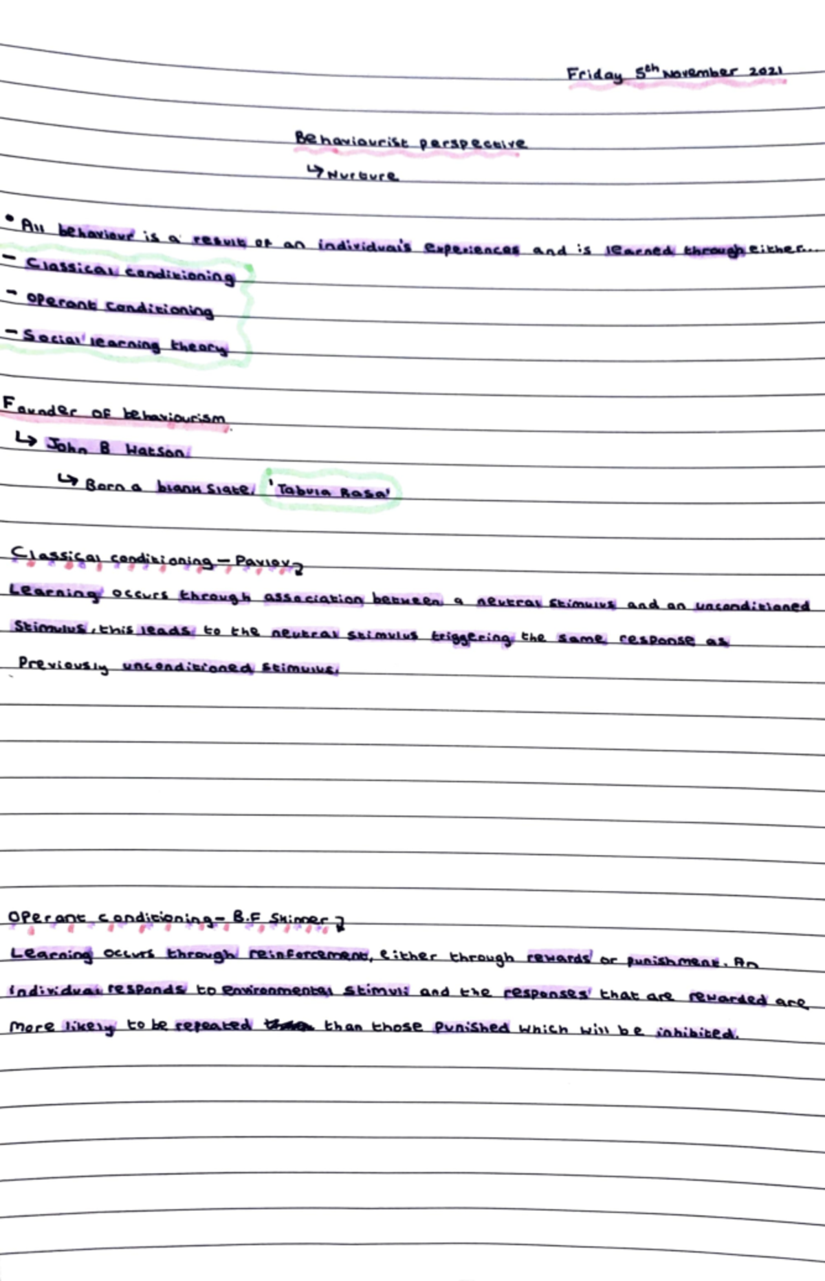 Behaviourist Perspective: Case Study of Little Albert (OCR A-Level ...